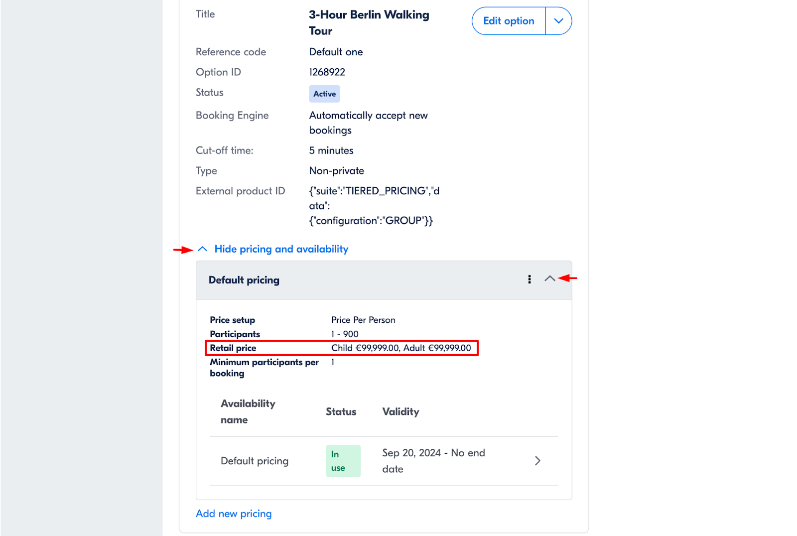 Price over API – Supply Partner Help Center | GetYourGuide